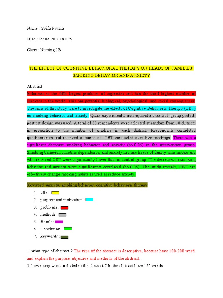 The Type of The Abstract Is Descriptive, Because Have 100-200 Word, and ...