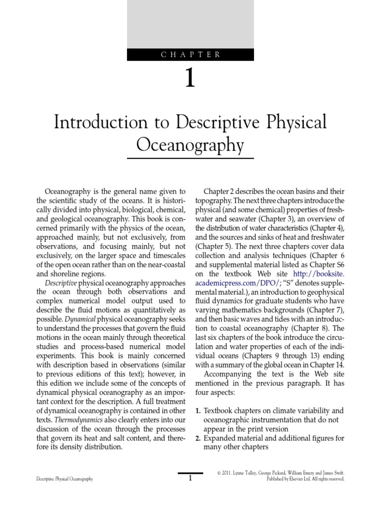Introduction To Descriptive Physical Oceanography | Download Free PDF | Oceanography | Physical ...