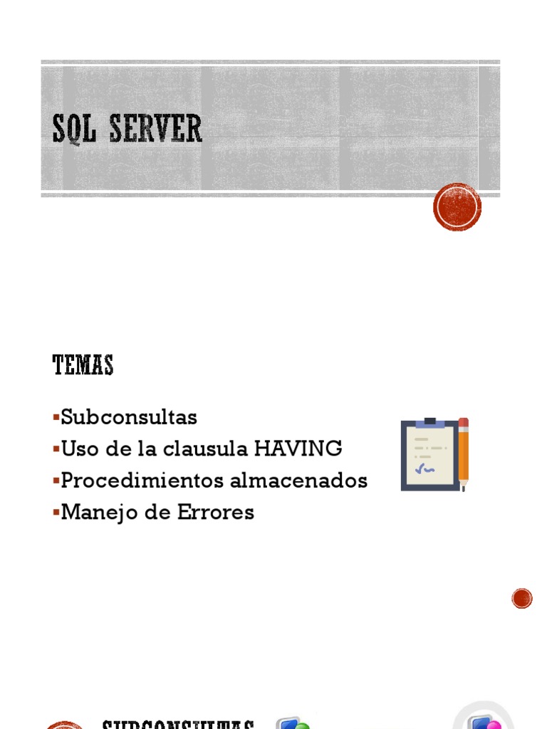 Subconsultas y Manejo de Errores en SQL | PDF | SQL | Ingeniería de ...