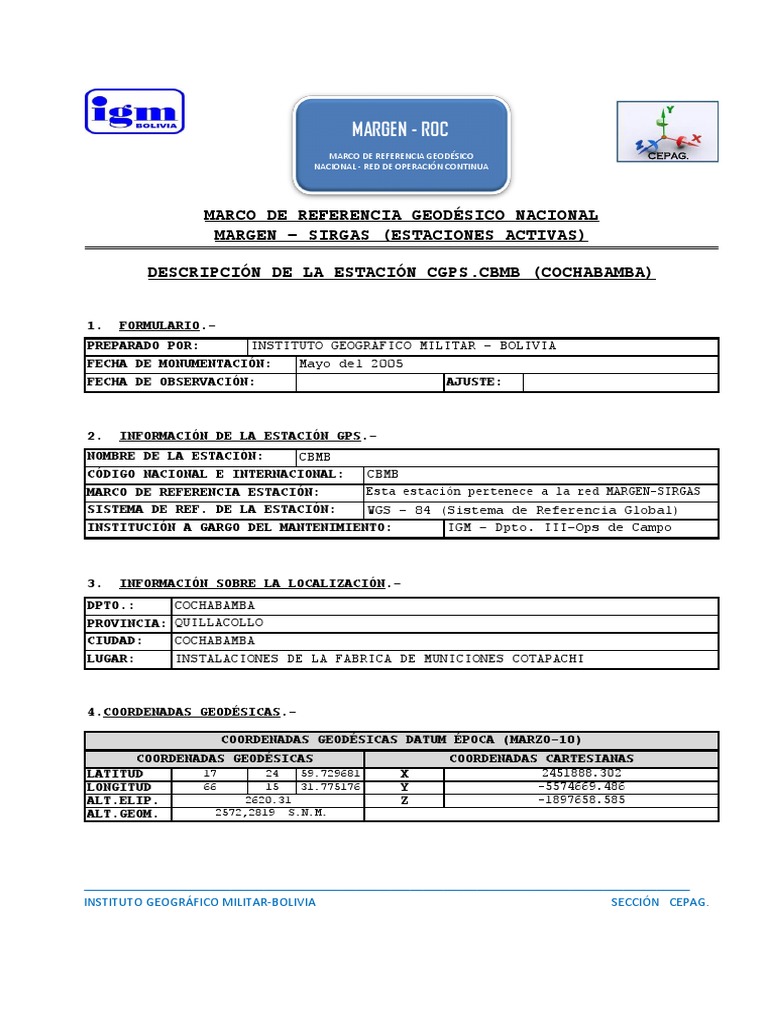 1.descripcion 2CGPS CBMB | PDF | Geodesia | Telecomunicaciones
