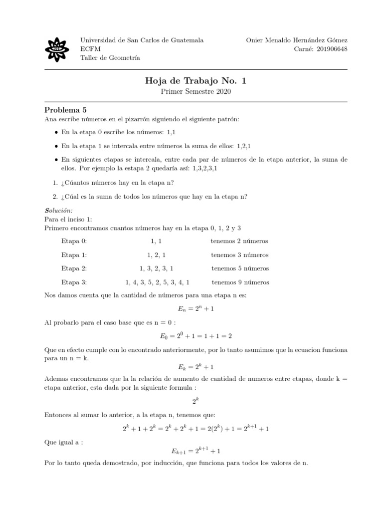 Patrones numéricos y fórmulas en matemáticas | PDF | Matemática ...