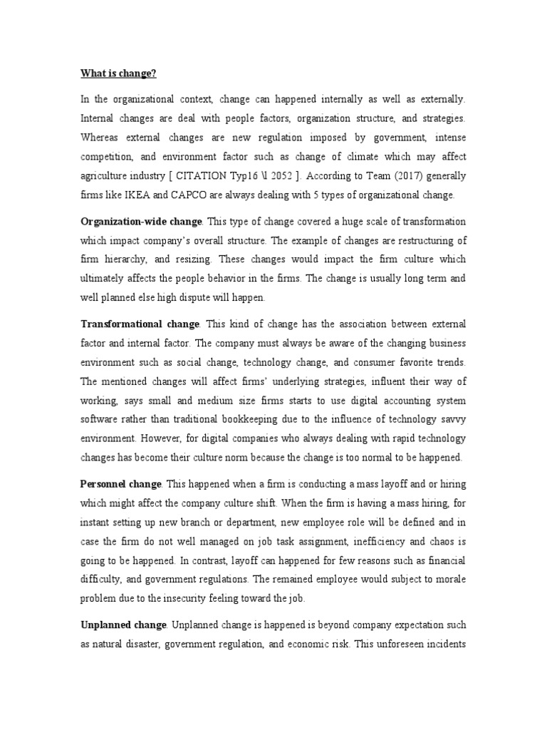 What Is Change | PDF | Change Management | Organizational Culture