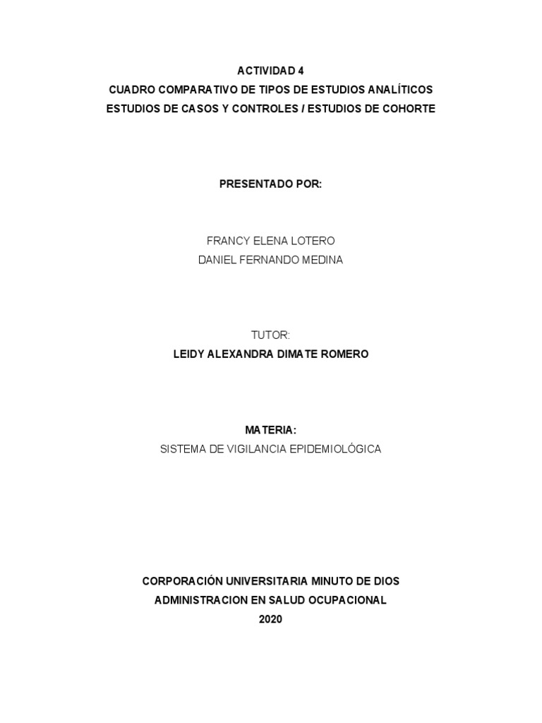 NRC 5148 Actividad 4 Cuadro Comparativo de Tipos de Estudios Analíticos ...