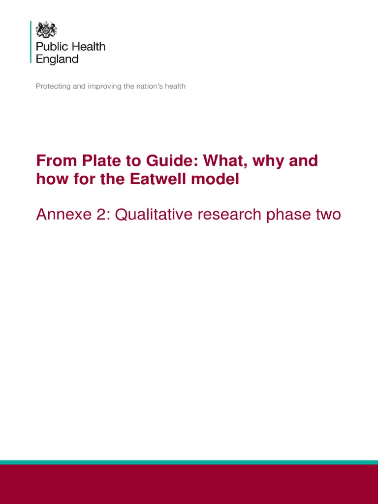 From Plate To Guide: What, Why and How For The Eatwell Model | PDF ...