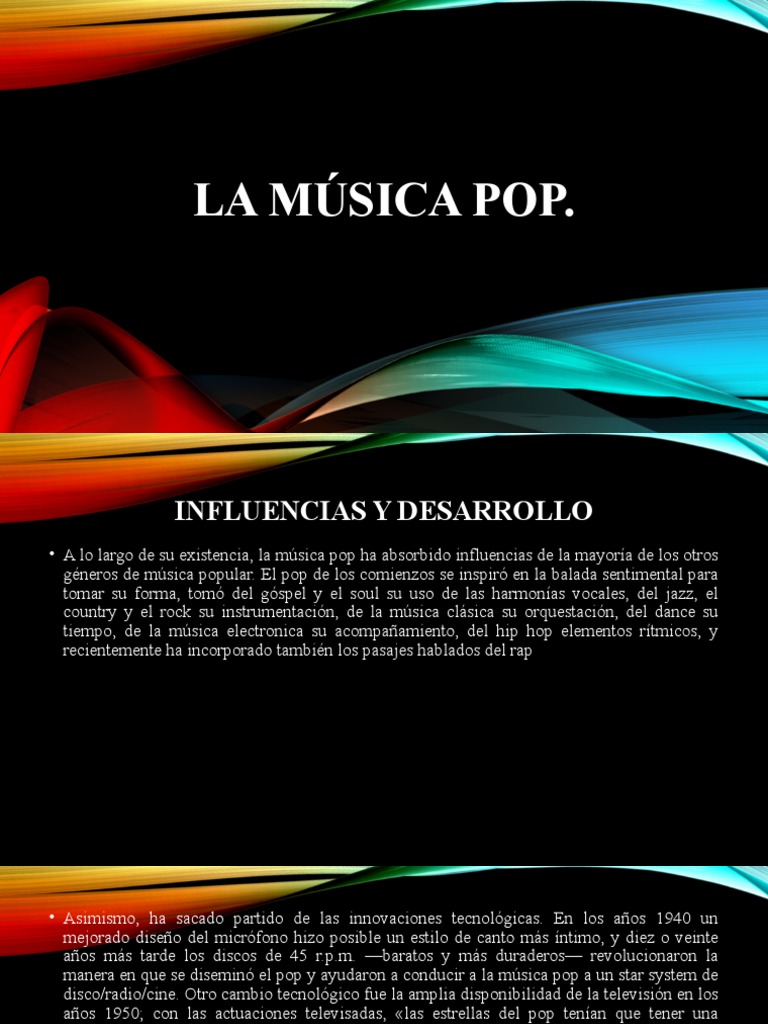 La Música Pop | PDF | Música pop | Entretenimiento