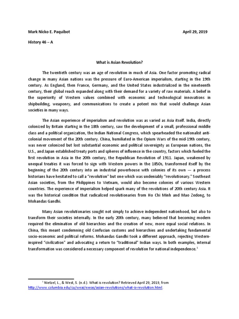 What Is Asian Revolution | PDF | Imperialism | Western World