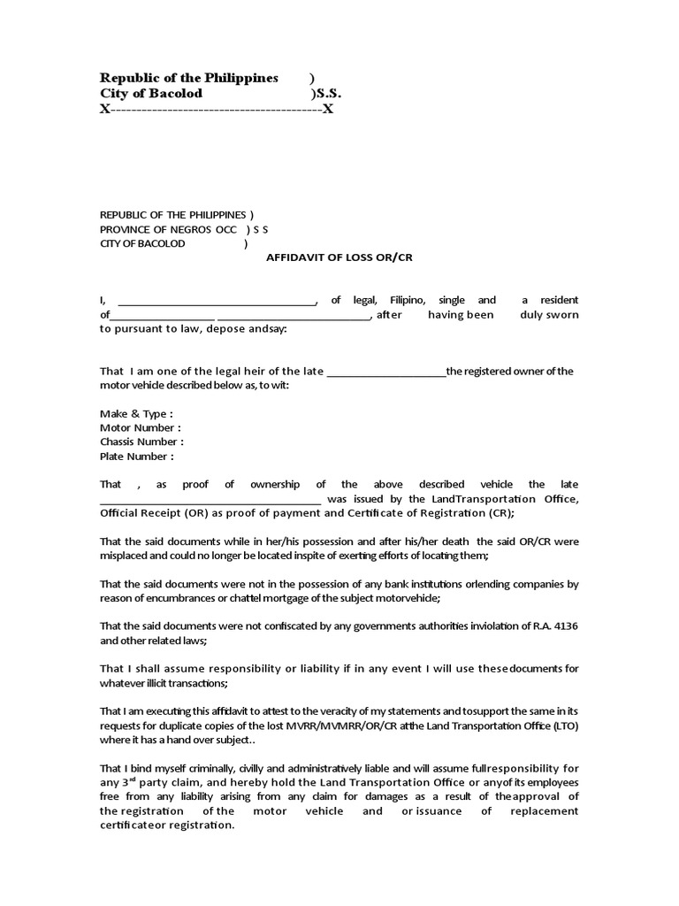 Affidavit or CR | PDF | Affidavit | Civil Law (Legal System)