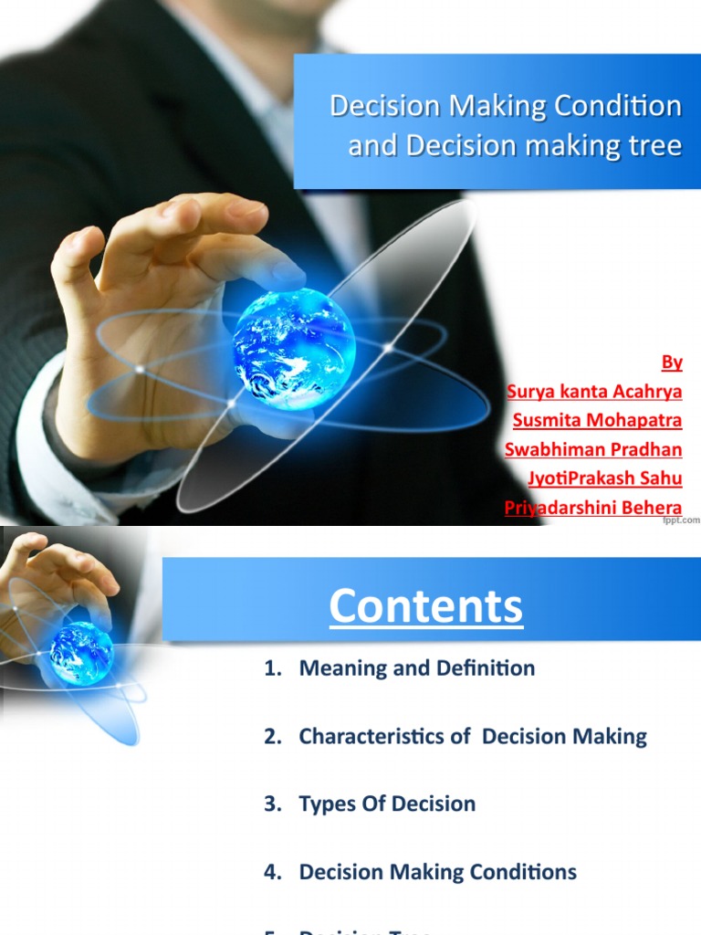 Decision Making Condition and Decision Making Tree | PDF | Decision ...