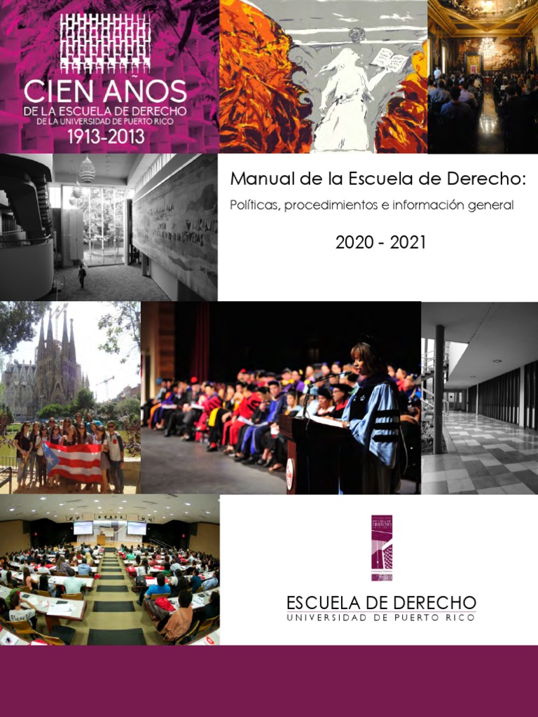 Manual de La Escuela de Derecho UPR 2020-2021 | PDF | Doctorado ...
