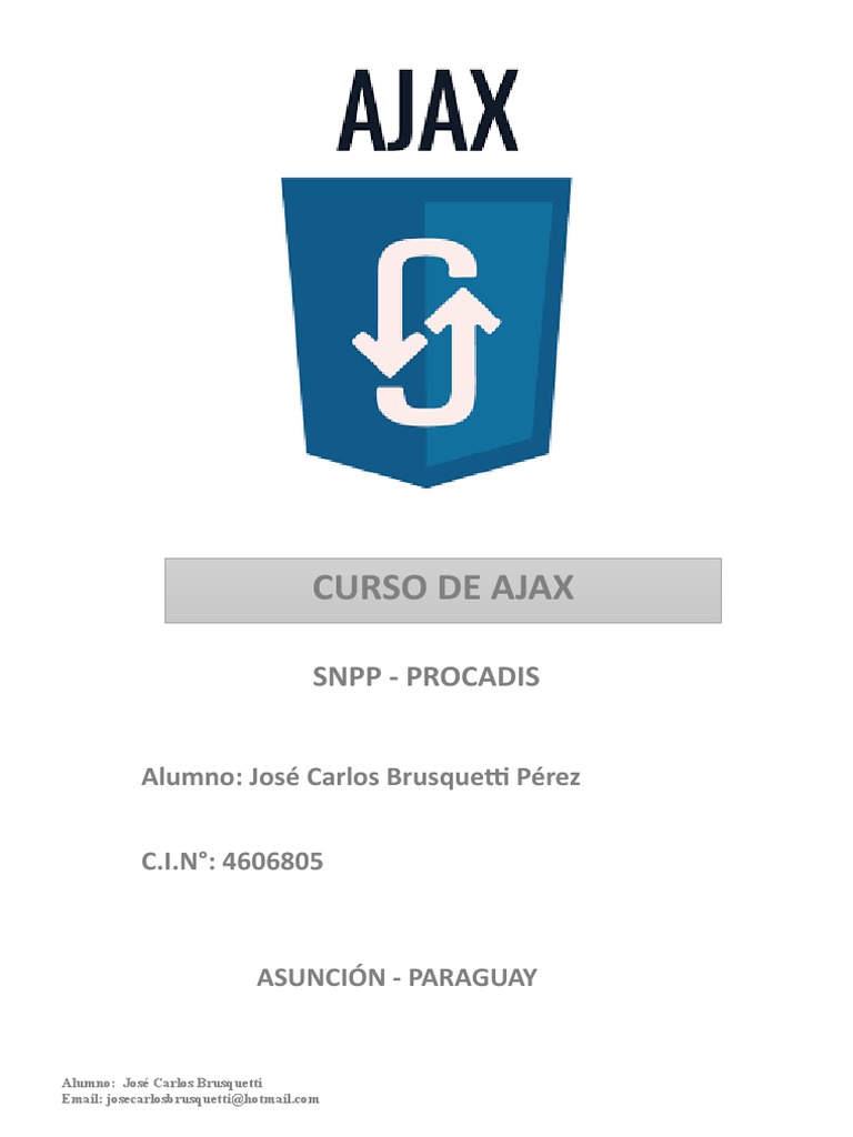 Tarea 1 - Ajax - José Brusquetti | Descargar gratis PDF | Ajax (Programación) | Red mundial