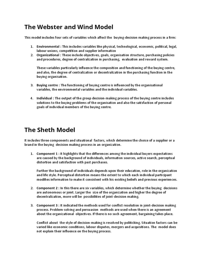 The Webster and Wind Model | PDF | Decision Making | Conflict (Process)
