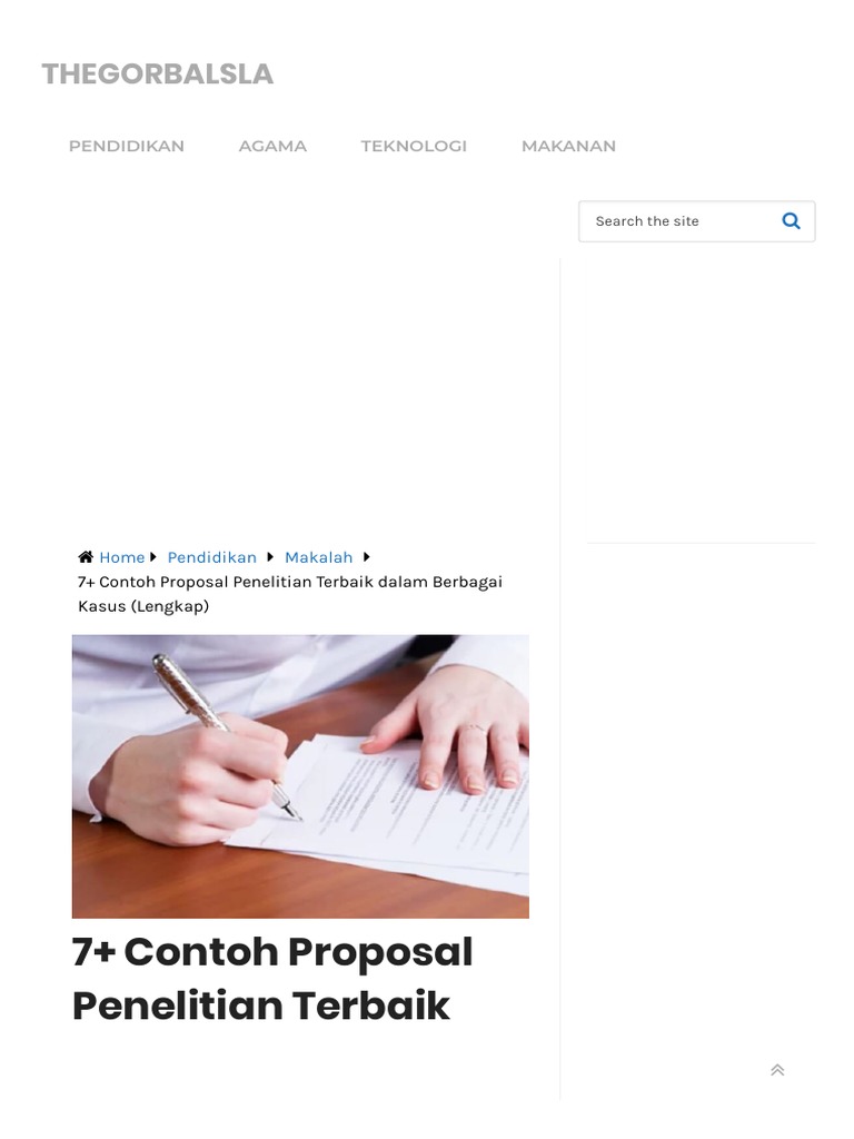 7+ Contoh Proposal Penelitian Terbaik Dalam Berbagai Kasus (Lengkap ...