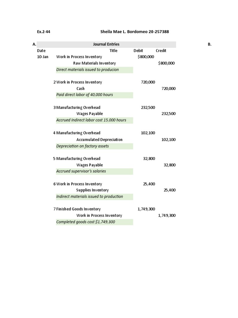 Assignment Cost Acctg | PDF