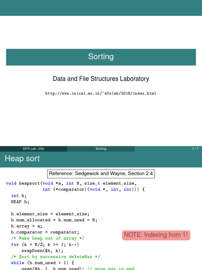 Sorting: Data and File Structures Laboratory | PDF | Discrete Mathematics | Applied Mathematics