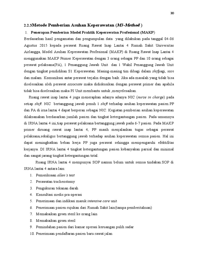 Metode Pemberian Asuhan Keperawatan (M3-Method) | PDF | Pengembangan Diri | Kesehatan Holistik