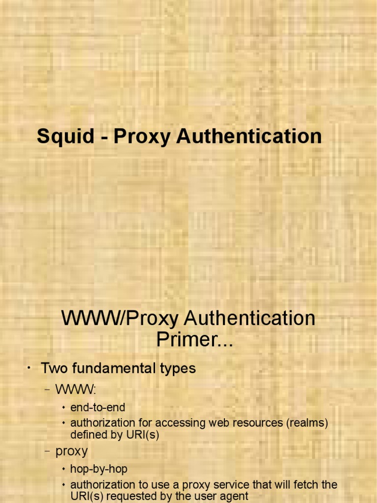 Squid - Proxy Authentication | PDF | Hypertext Transfer Protocol | Proxy Server