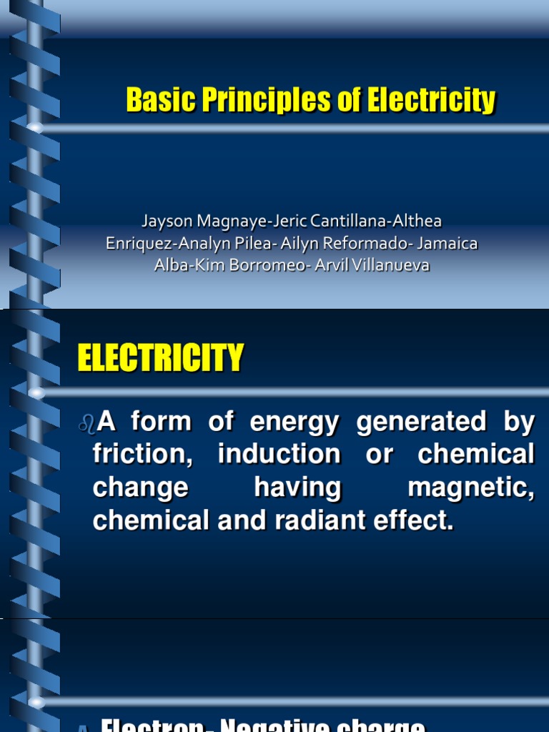 Basic Principles of Electricity | PDF | Series And Parallel Circuits ...
