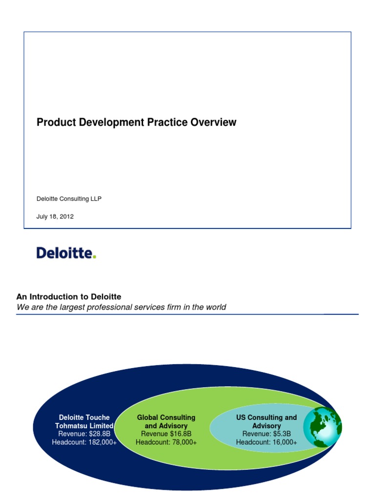 Deloitte - Product Development Practice Overview | PDF | Product Lifecycle | Innovation