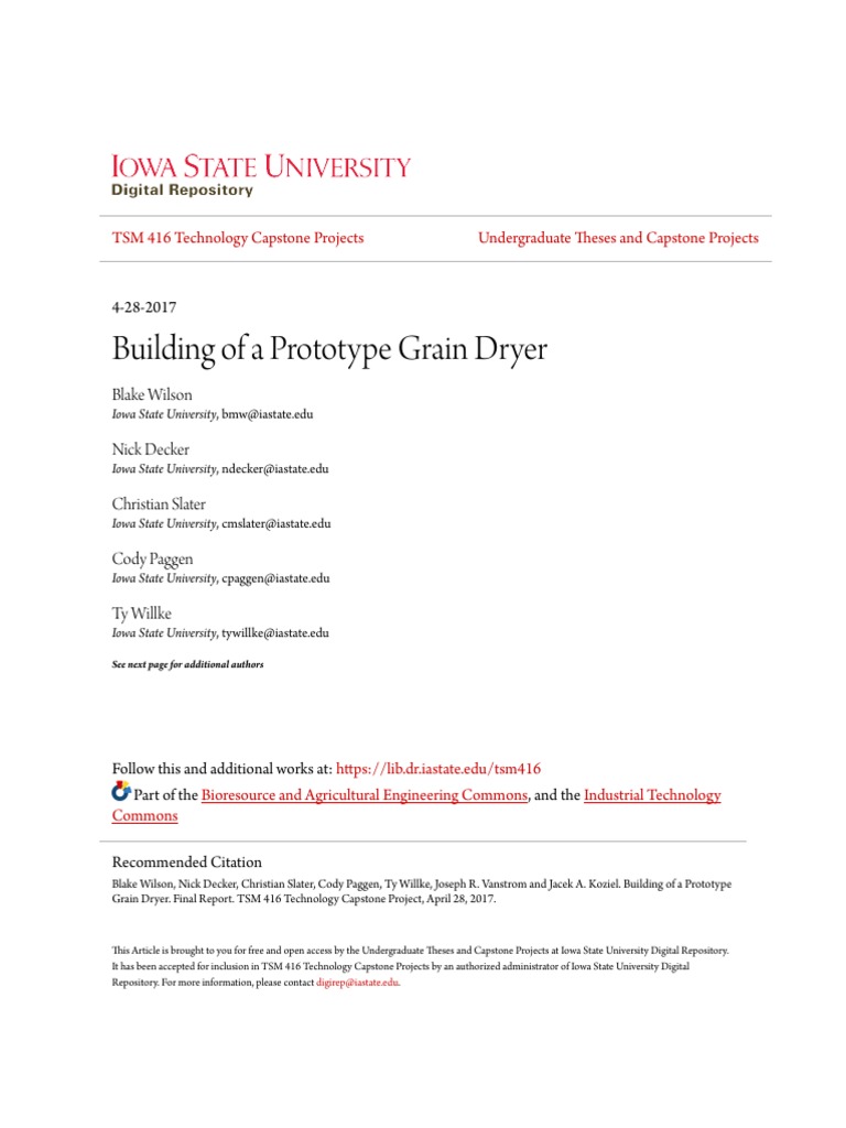 Building of A Prototype Grain Dryer PDF | PDF | Refrigeration | Clothes ...