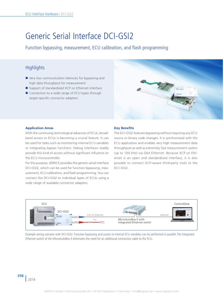 The DCI-GSI2: A Versatile ECU Interface Hardware for Function Bypassing ...