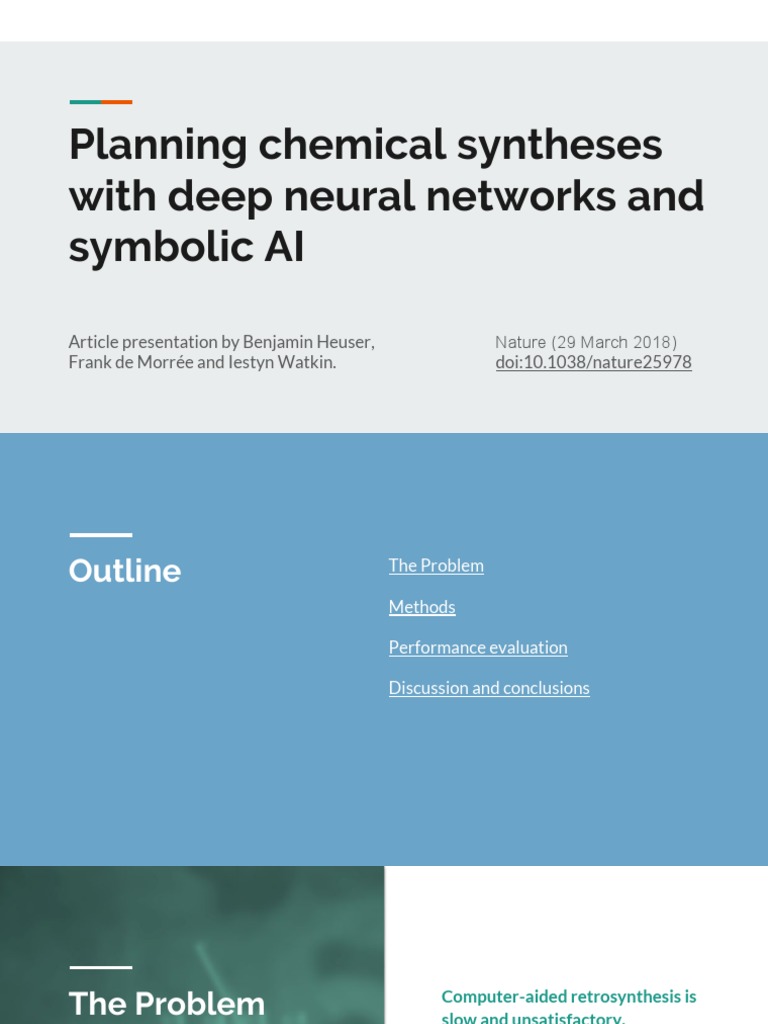 Planning Chemical Syntheses With Deep Neural Networks And Symbolic Ai Presentation Pdf 