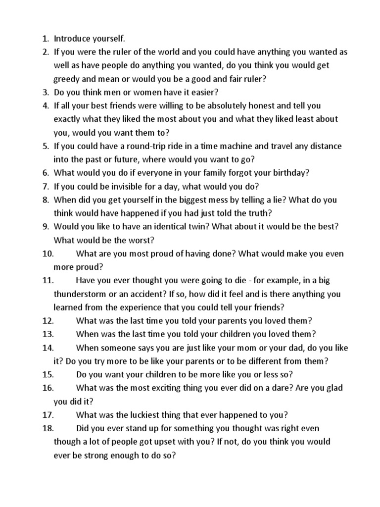 100 Questions - Older Students | PDF