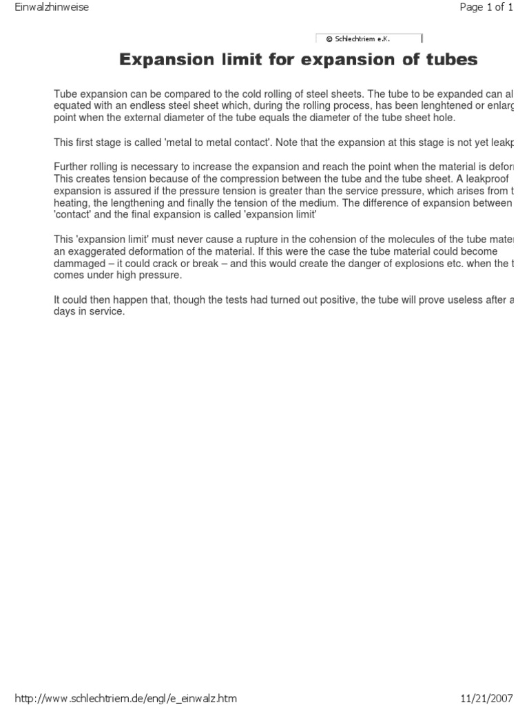 Expansion Limits | PDF