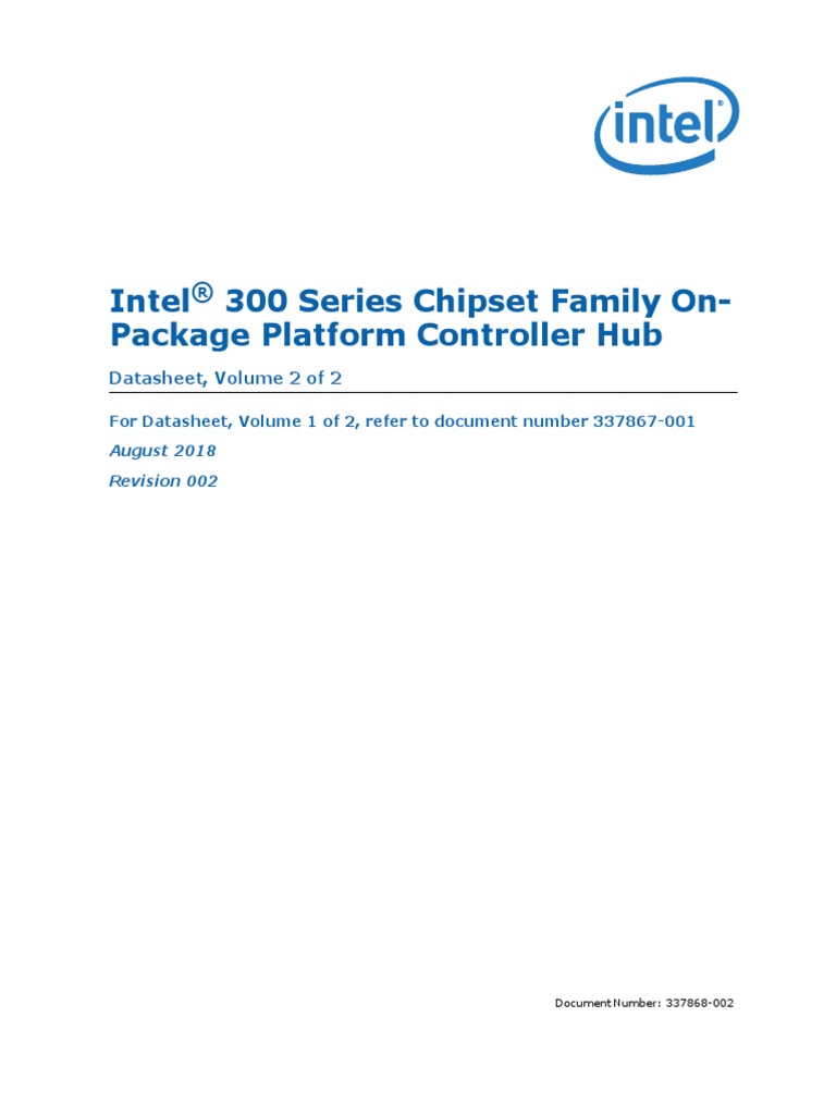 300 Series Chipset On Package PCH Datasheet Vol 2 PDF | PDF | Digital ...