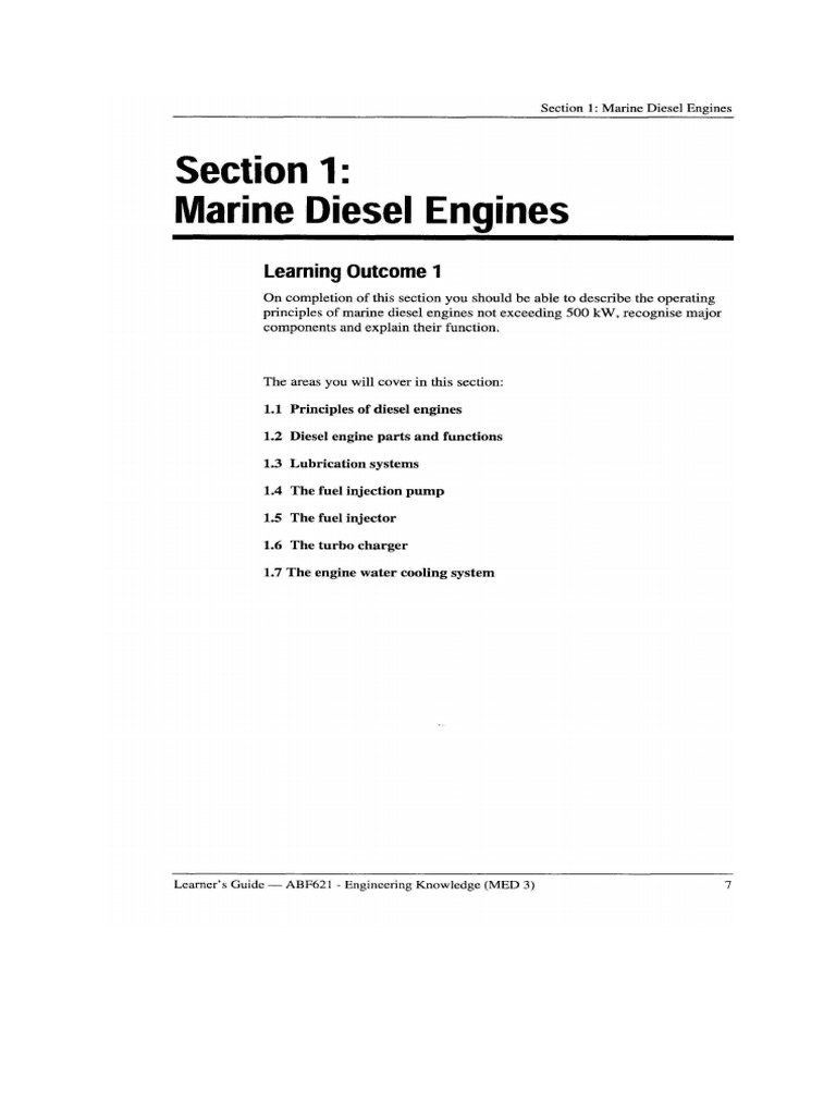 01 - Marine Diesel Engines PDF | PDF
