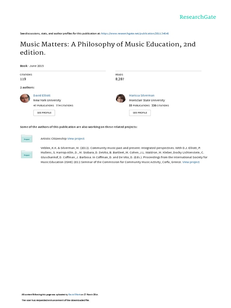 Music Matters: A Philosophy of Music Education, 2nd Edition | PDF