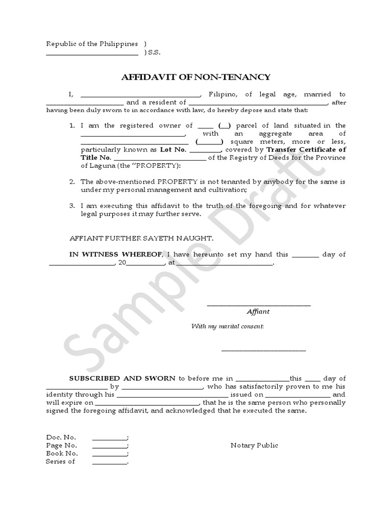 affidavit of non-tenancy_form