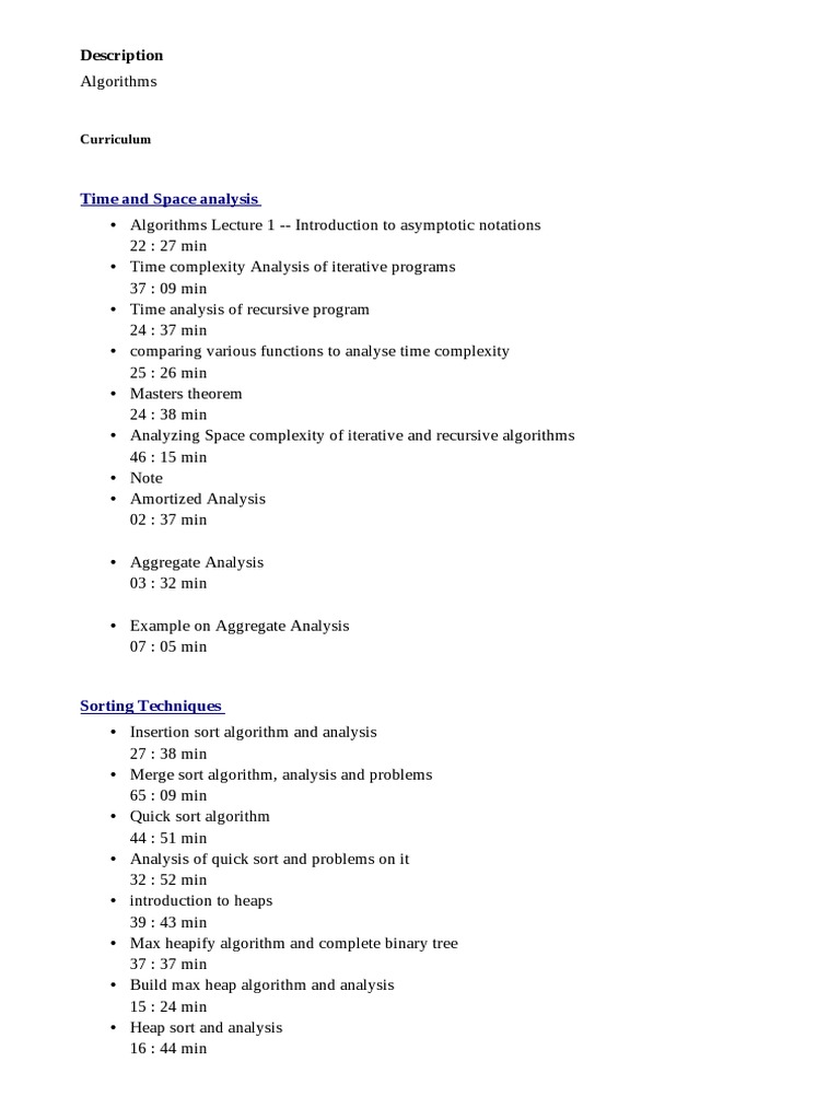 RBR Videos List Complete PDF | PDF | Dynamic Programming | Computational Complexity Theory