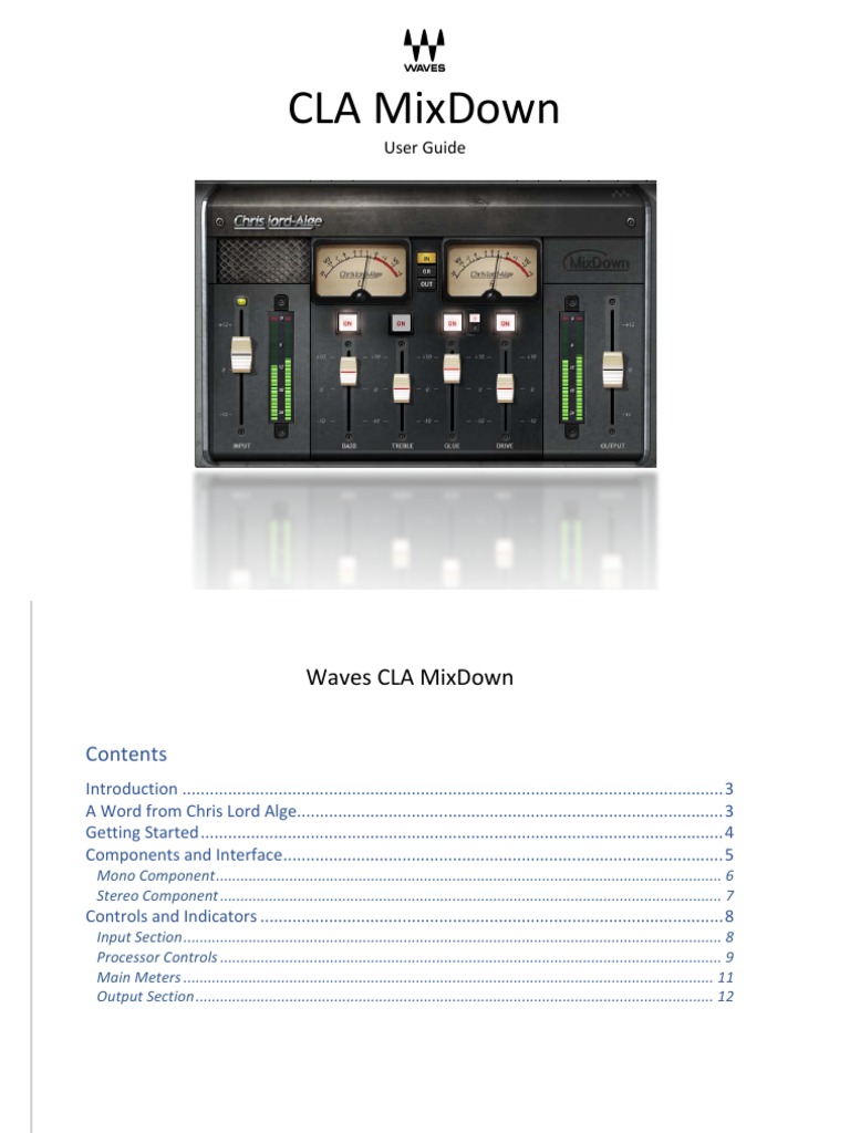 Cla Mixdown: User Guide | PDF | Hearing | Recording