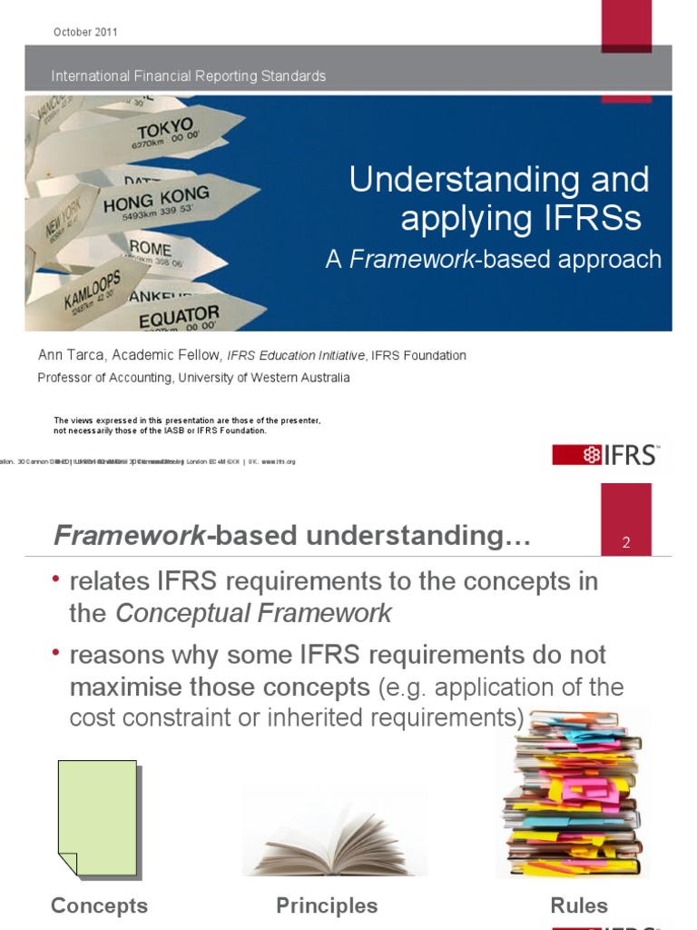Understanding and Applying Ifrss: A Framework-Based Approach | PDF ...