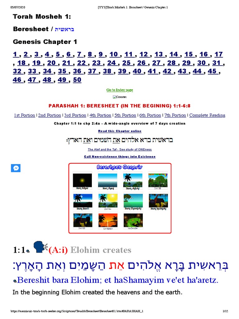 Bereshit | PDF | Names Of God In Judaism | Genesis Creation Narrative