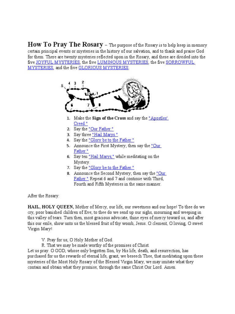 How to Pray the Rosary Guide | PDF | Catholic Spirituality | Rosary