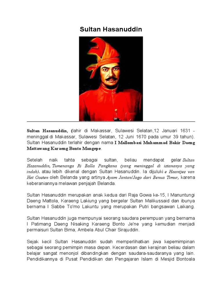 Sultan Hasanuddin | PDF | Perjalanan | Sejarah