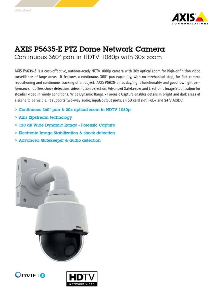 4.1.1 Axis P5635-E 50Hz | PDF | Digital Technology | Computing