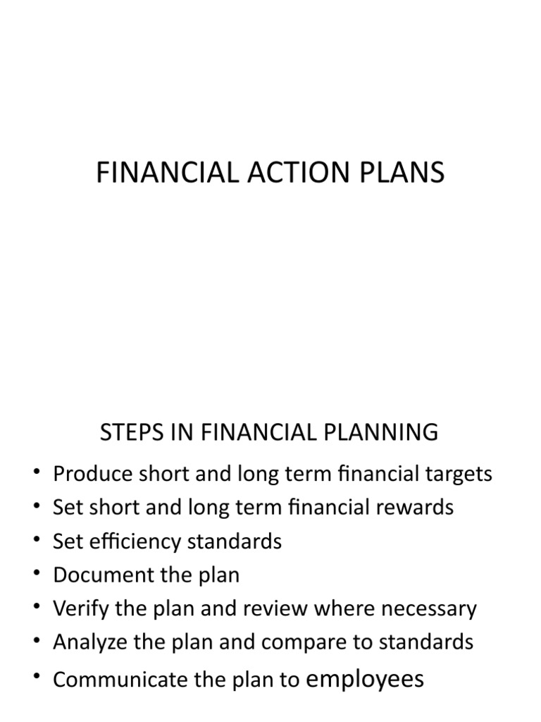 Financial Action Plans | PDF