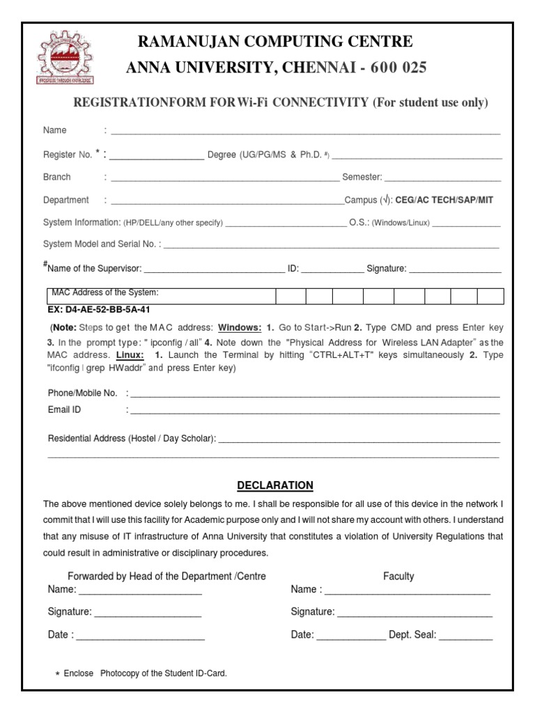 Ramanujan Computing Centre Anna University, CH: NNAI - 600 025 | PDF ...