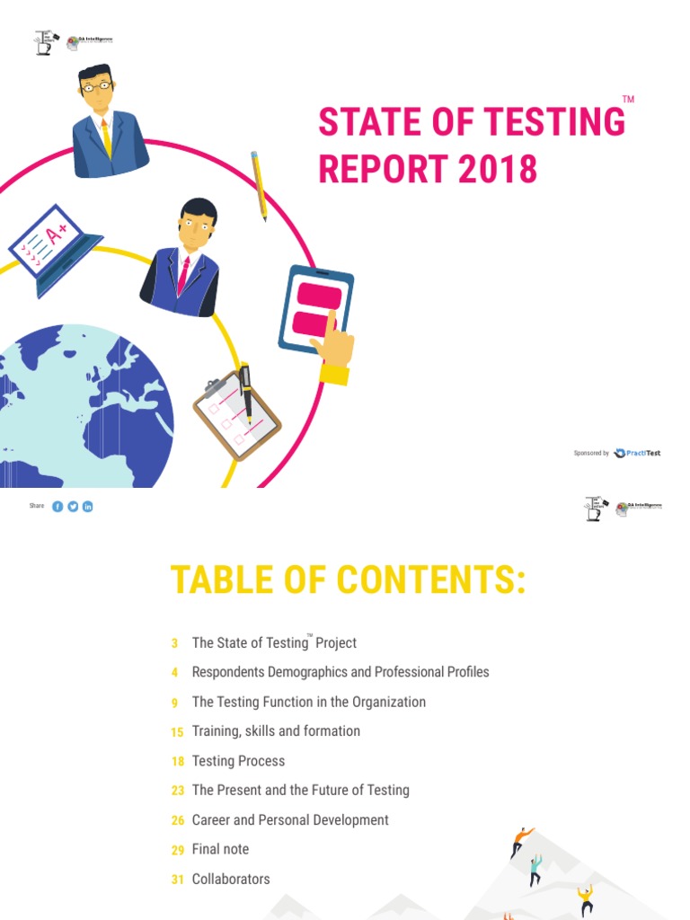 State of Testing REPORT 2018: Sponsored by | PDF | Software Testing ...