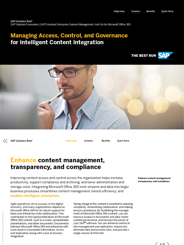 SAP Extended ECM by OpenText Add-On For O365 - Solution Brief | PDF ...