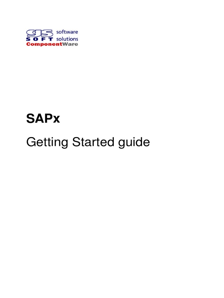 SAPx Getting Started PDF | PDF | Library (Computing) | Component Based Software Engineering