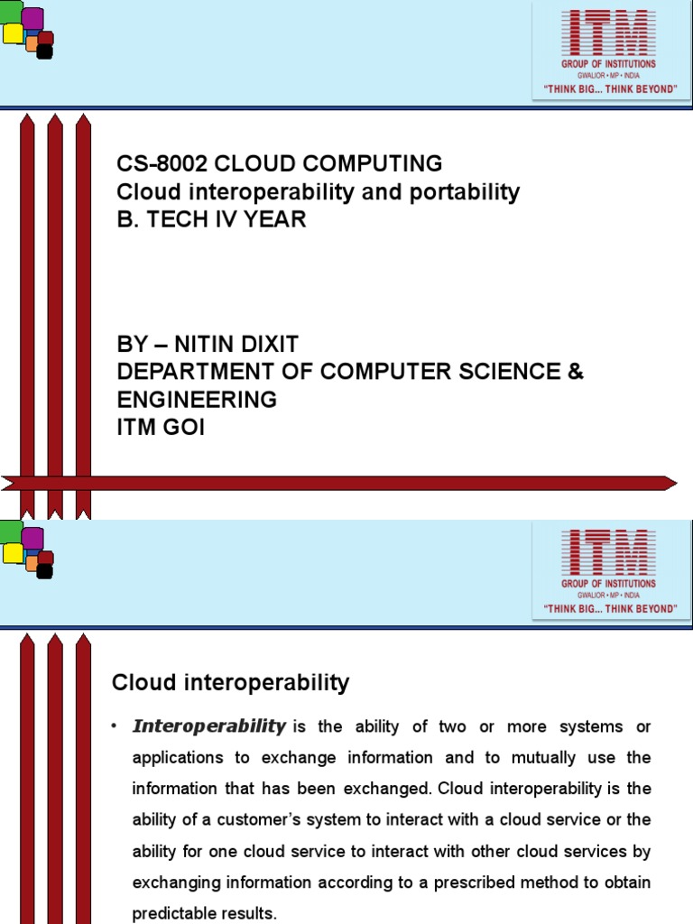 Cloud Interoperability and Portability | PDF | Interoperability | Cloud Computing
