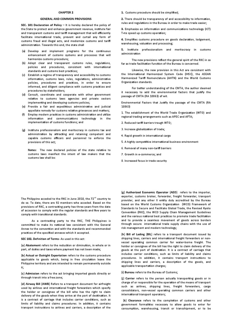 Cmta RA10863 | PDF | Customs | Cargo