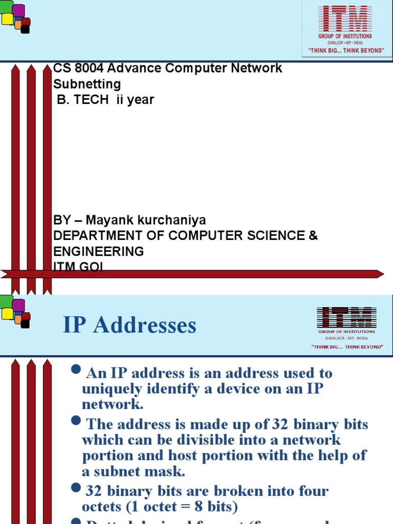 Subnetting | PDF | Ip Address | Computer Network