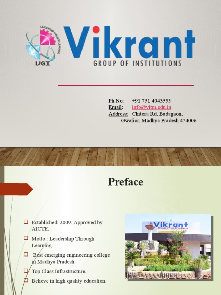 VIKRANT PPT by DAKSHITA JAIN | PDF | Learning