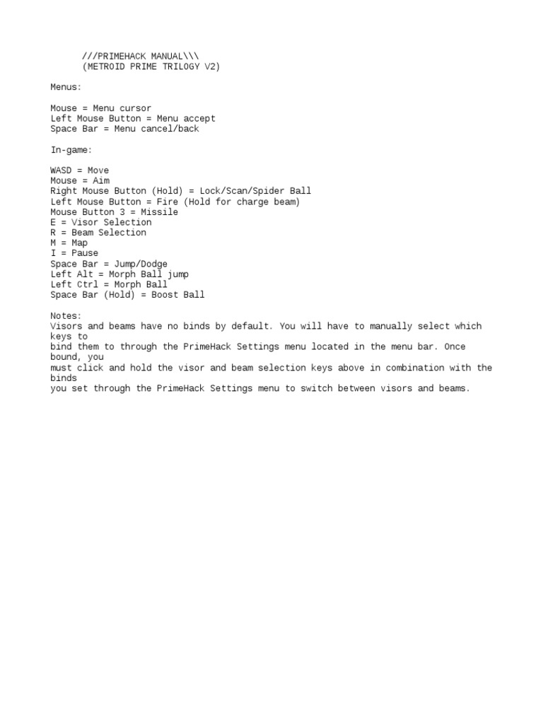 Metroid Prime Trilogy v2 Manual | PDF