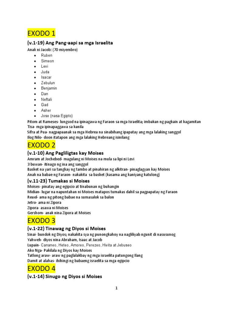Book of Exodus | PDF