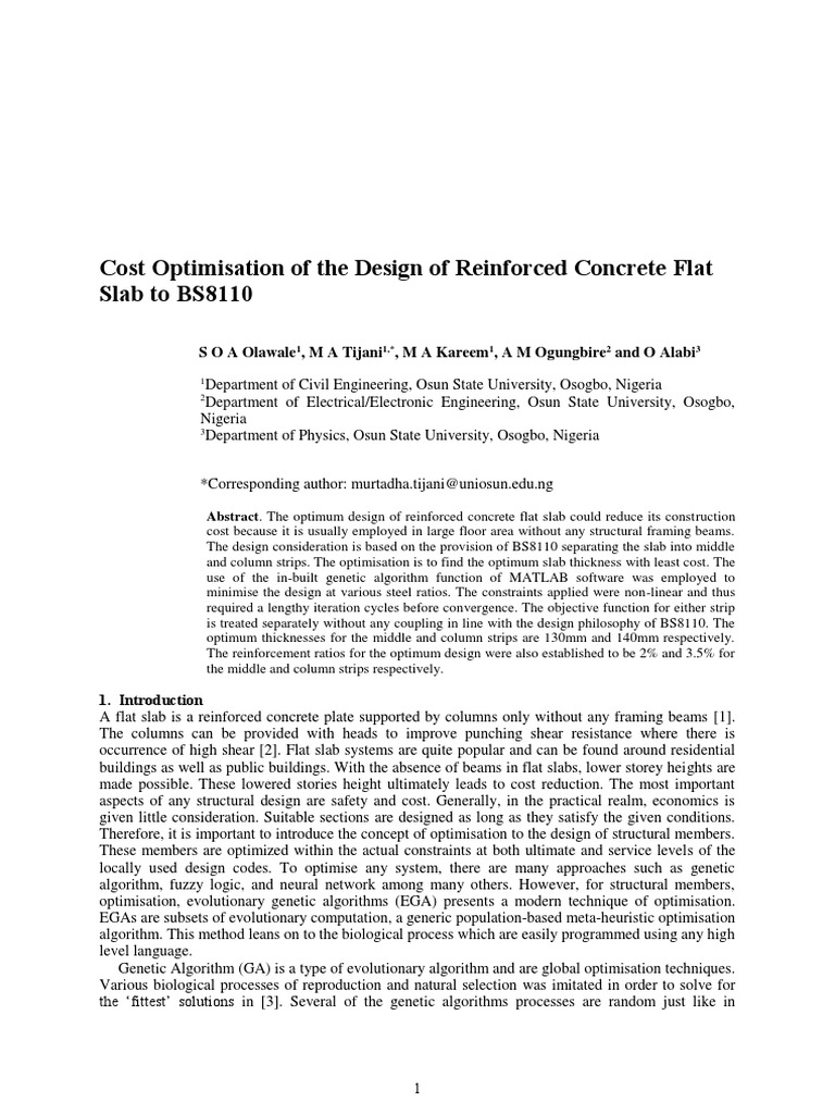 Cost Optimisation of The Design of Reinf PDF | PDF | Genetic Algorithm ... Cost Optimisation of The Design of Reinf PDF | PDF | Genetic Algorithm ...